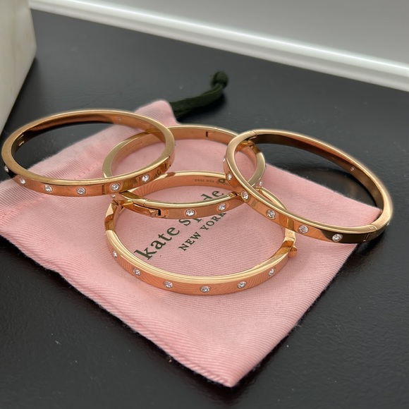 kate spade | Jewelry | Kate Spade Nwot Heart Bezelset Polished Bangle ...